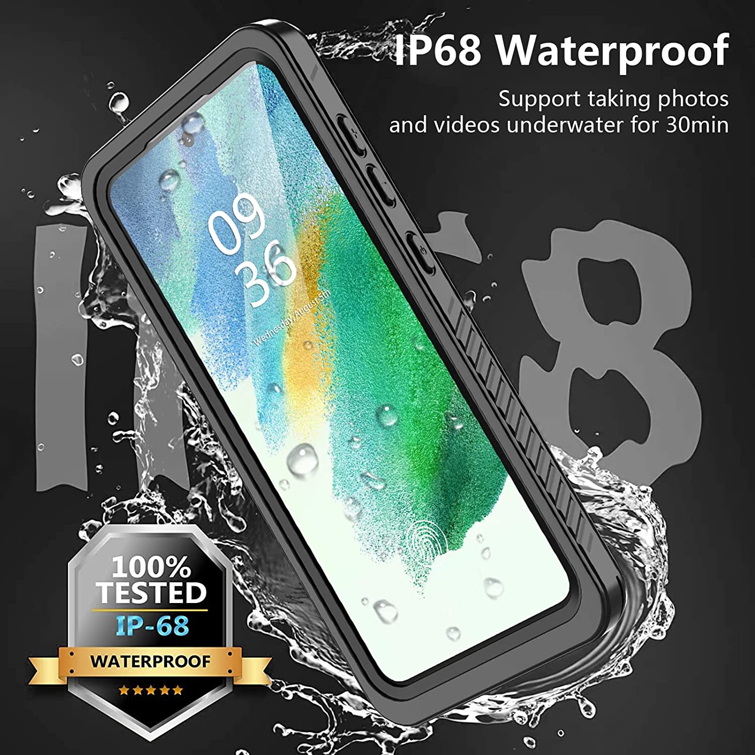 Galaxy S23 FE / S21 FE Waterproof Full-Body Rugged Case with Built-in ...