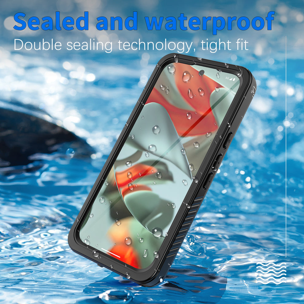 Google Pixel 9A Waterproof Full-Body Drop-Proof Rugged Case - Black ...